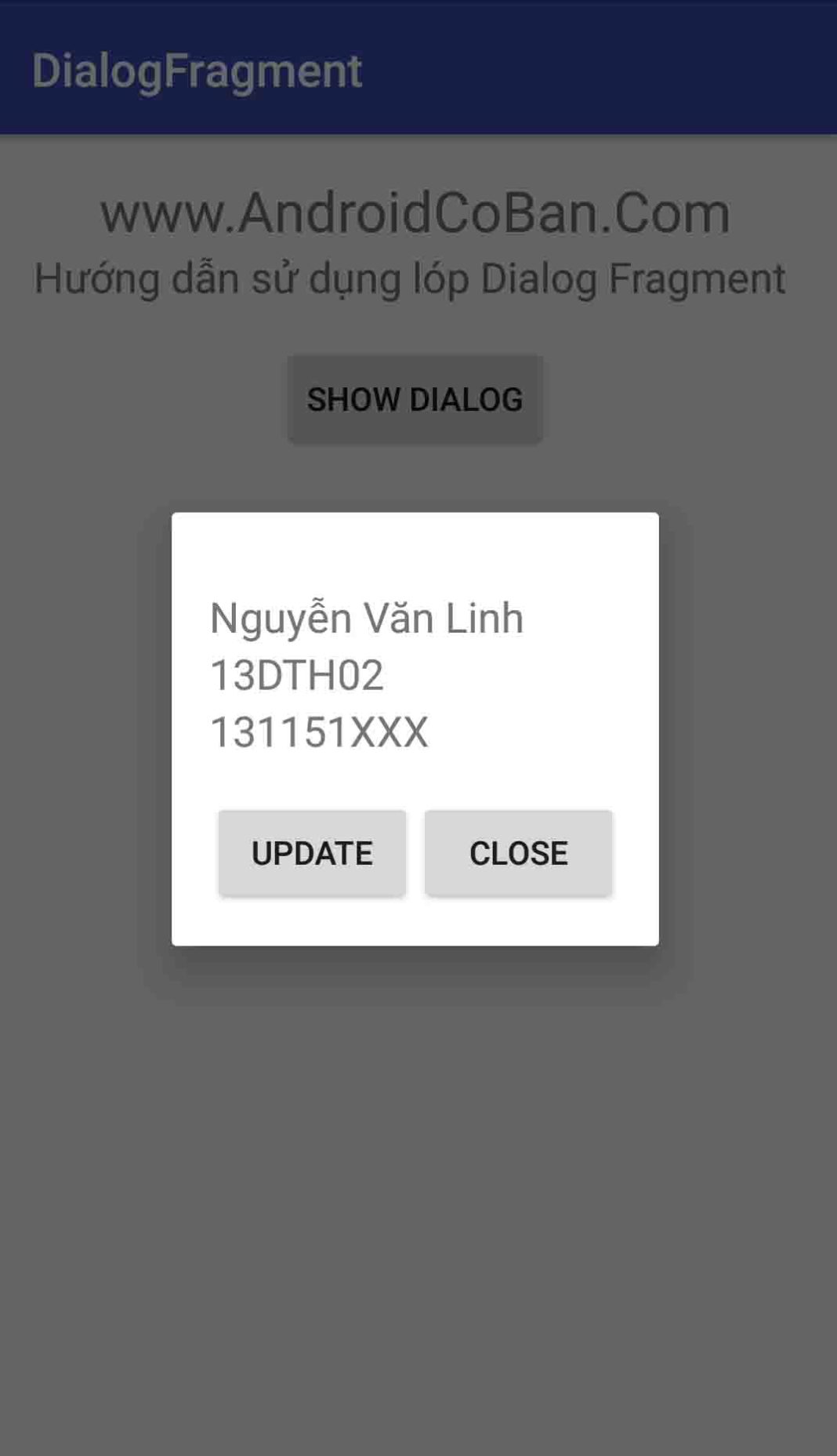 Sử Dụng Lớp Dialog Fragment Trong Android Androidcobancom 